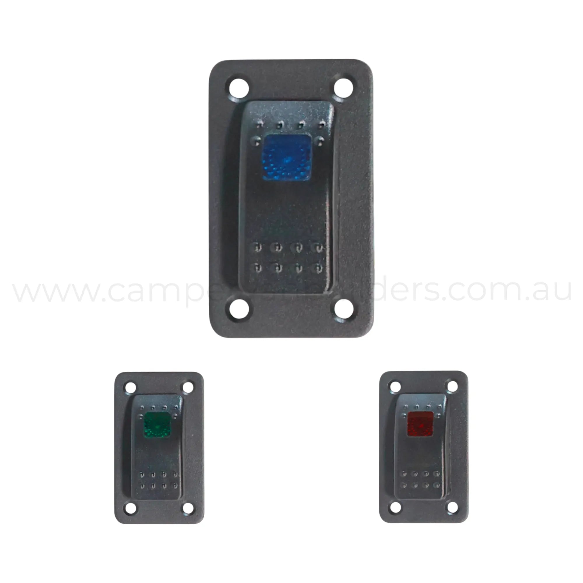 1 Way Rocker Switch Panel Single LED (Red, Green or Blue) – Campervan ...