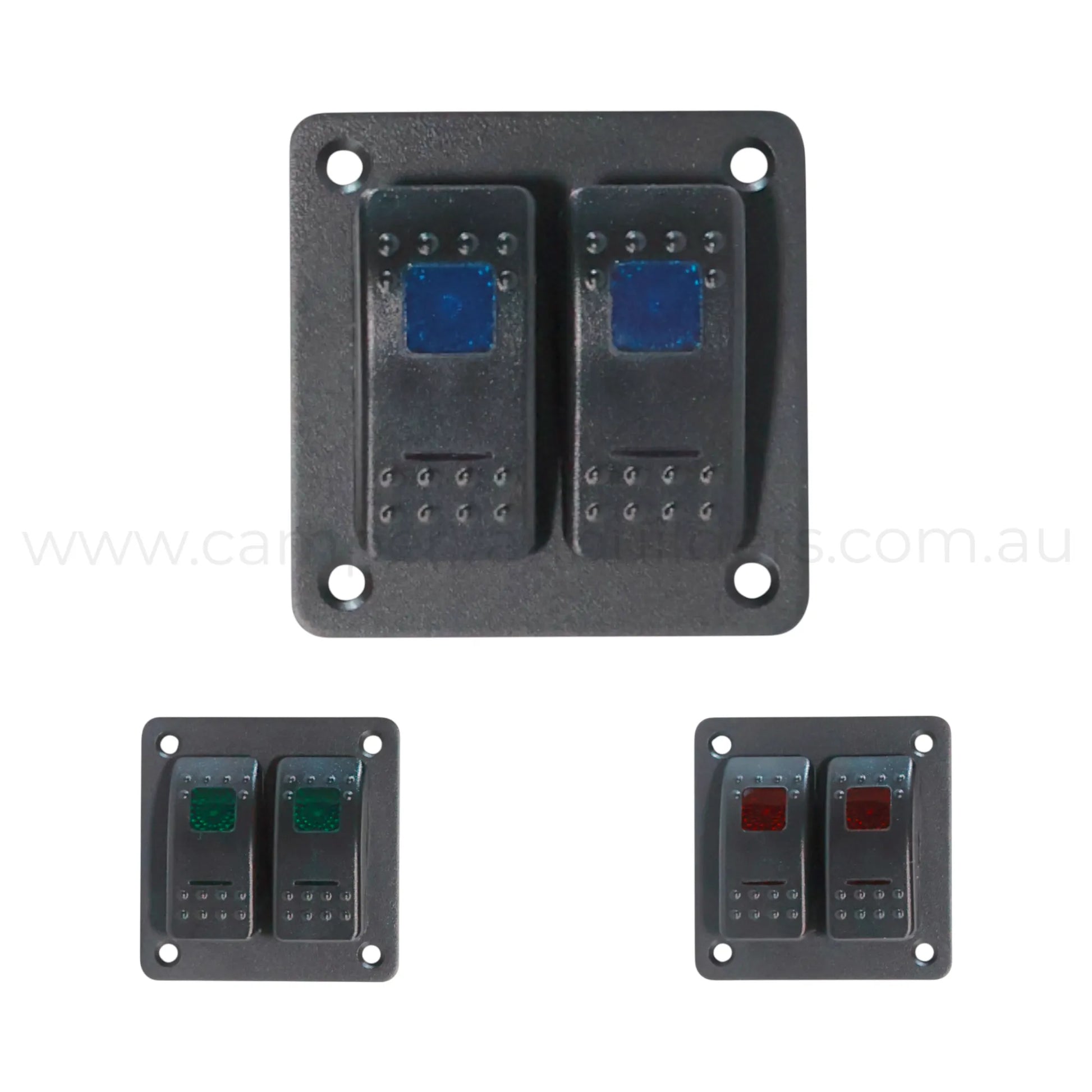 2 Way Rocker Switch Panel Dual LED – Campervan Builders