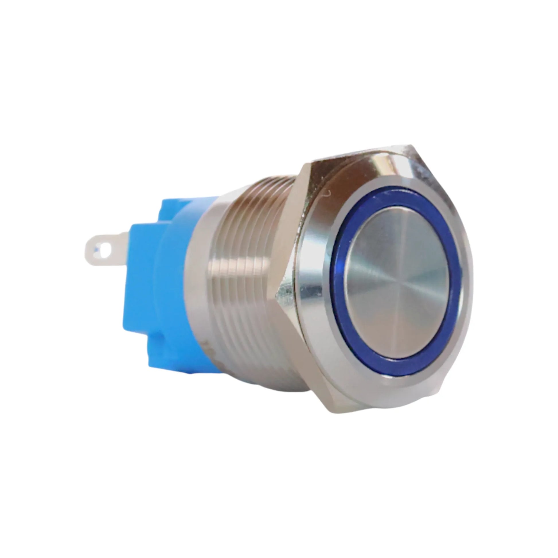 22mm LED Push Button Blue Switch Stainless Steel 12–24v – Campervan ...