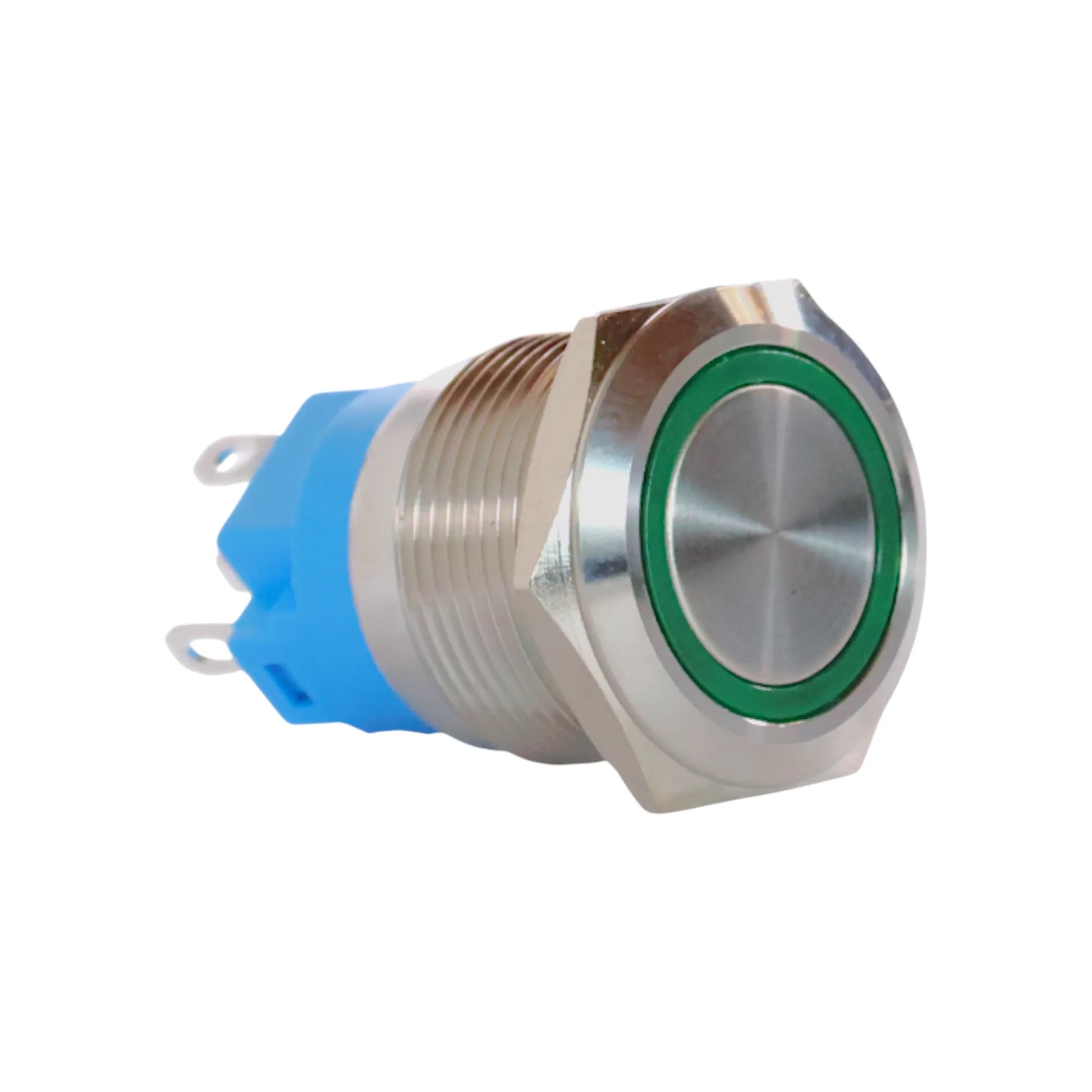 22mm LED Push Button Green Switch Stainless Steel 12–24v – Campervan ...