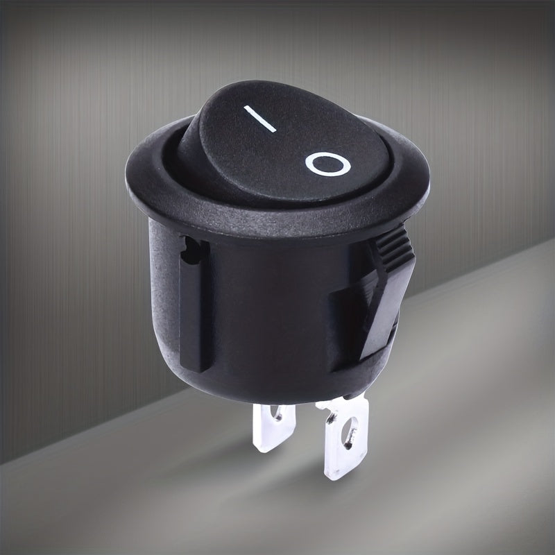 Black SPST 20mm Mini Round Rocker Switch - Ideal for Automotive & RV ...