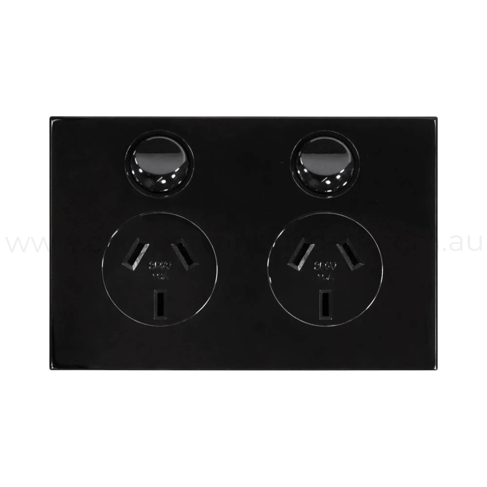 Black Dual GPO Plug And Play 10a – Campervan Builders