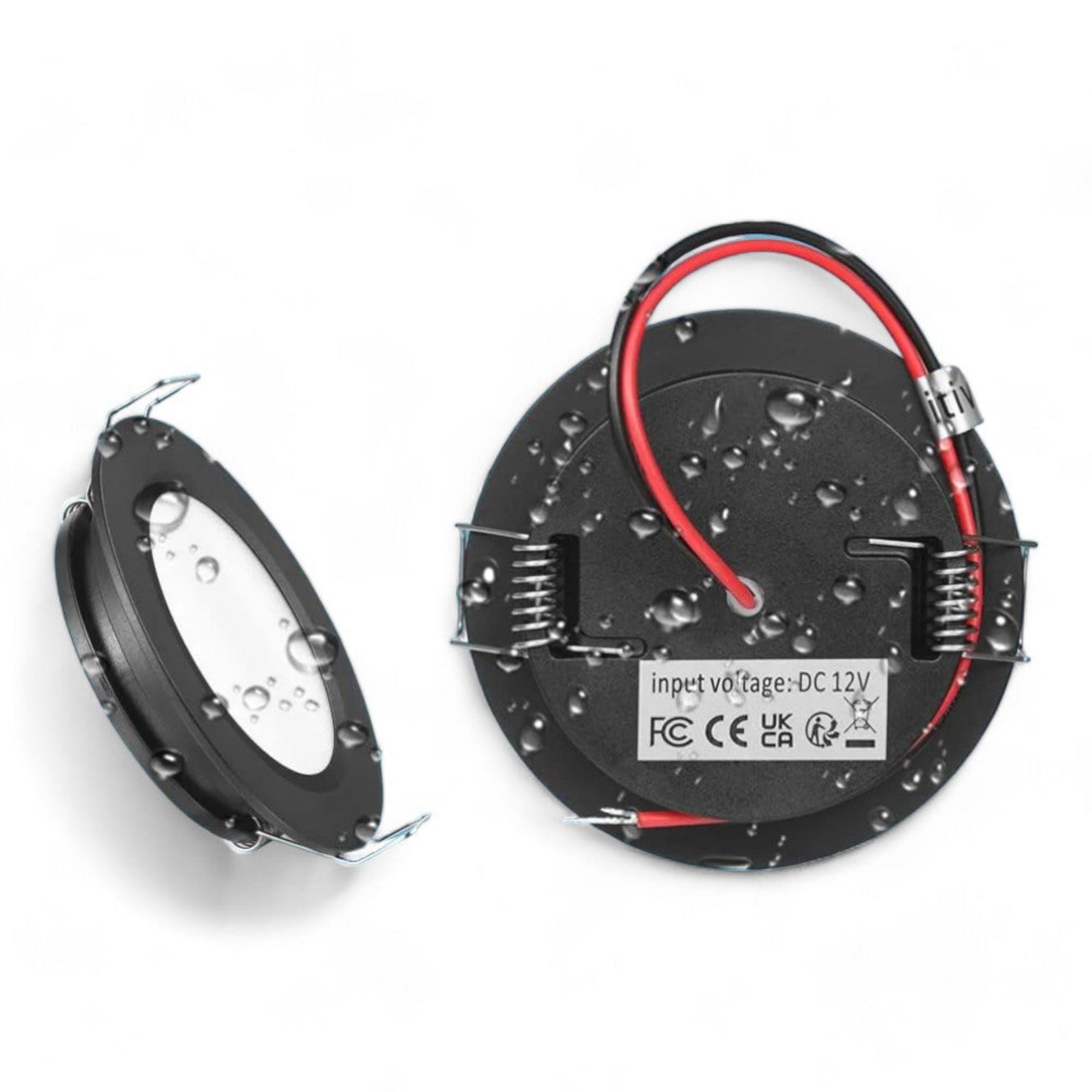 Black 12V Downlights (4 Pack) – Warm White – Campervan Builders