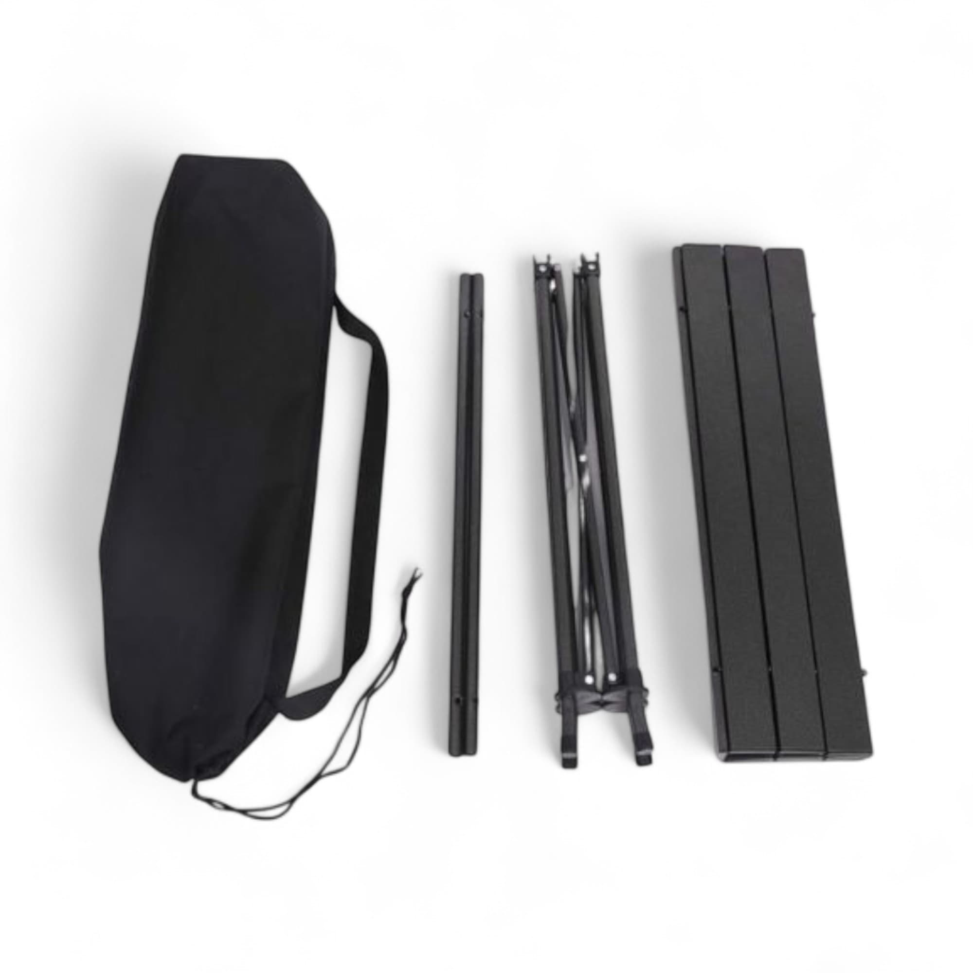 Black Portable Camping Picnic Table | Folding Compact Caravan Table ...