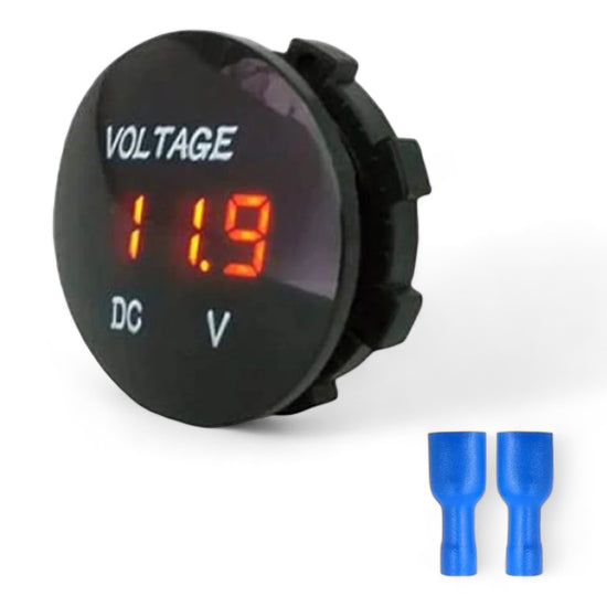 Round Waterproof 12v Voltmeter Gauge – Campervan Builders