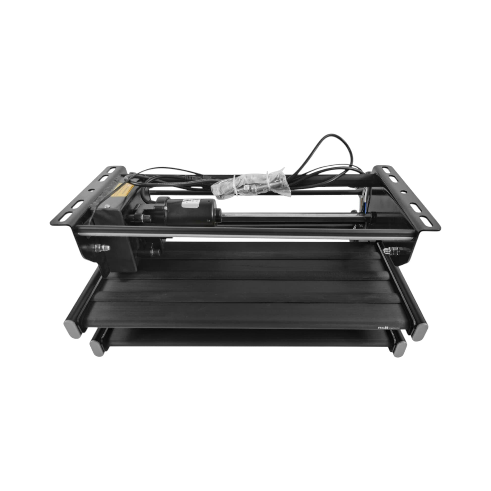 Black Double Electric Caravan Step | 12V Motorised RV Step with LED ...