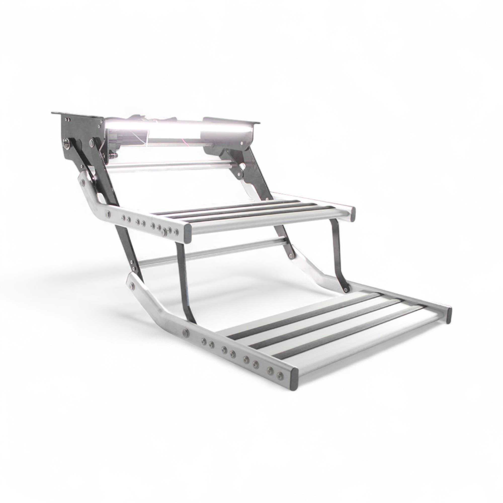 Double Electric Caravan Step | 12V Motorised RV Step with LED Light ...