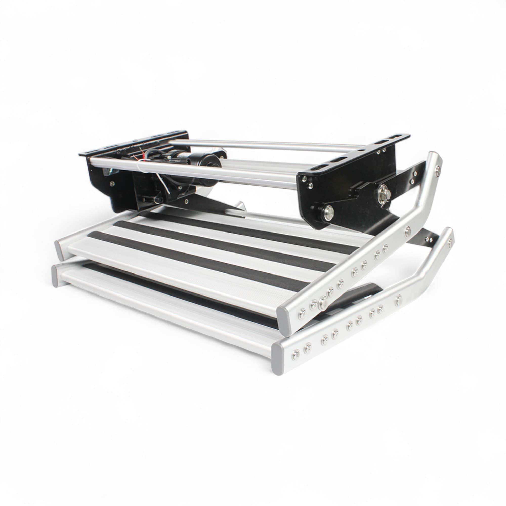 Double Electric Caravan Step | 12V Motorised RV Step with LED Light ...