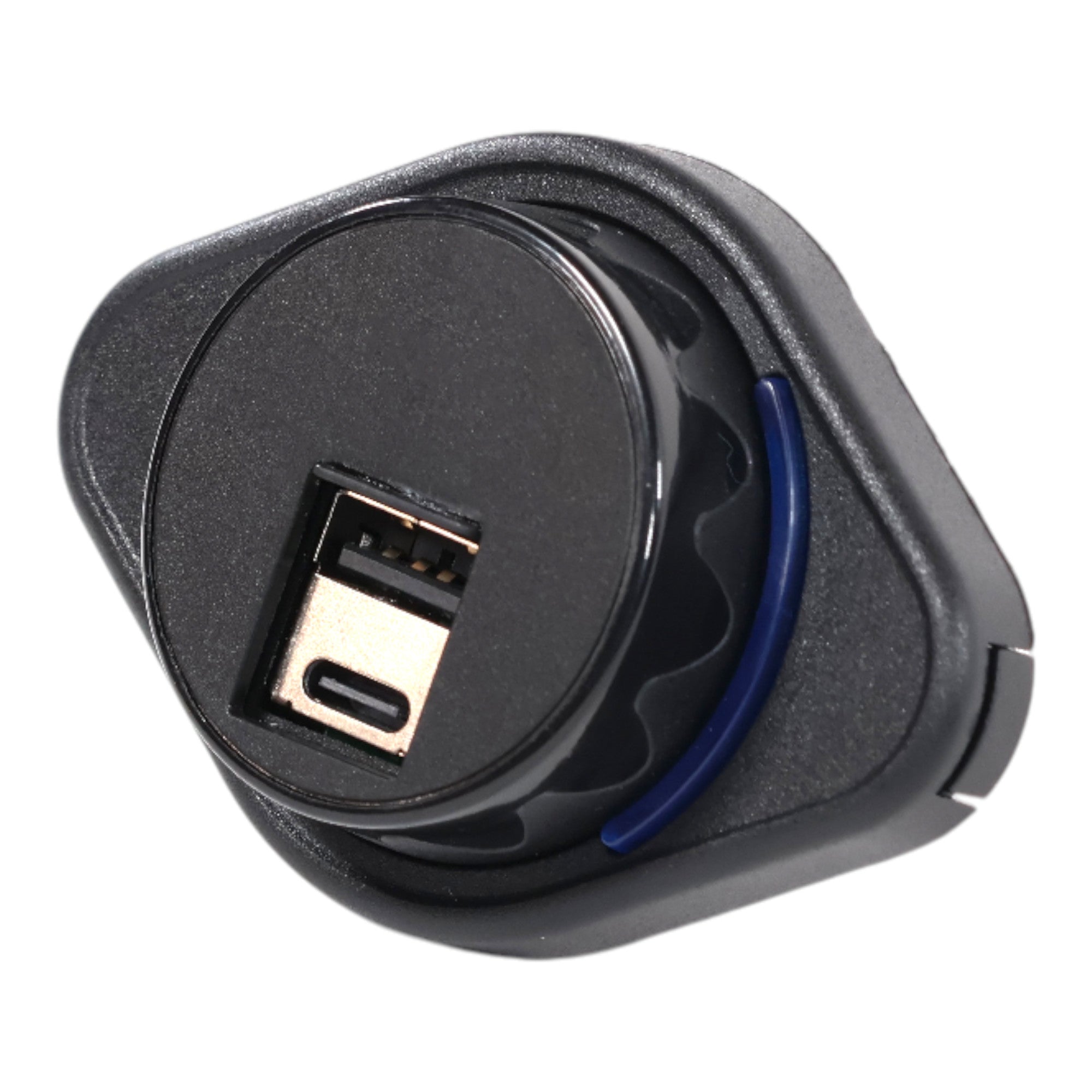 Compact Surface Mount USB Charger – USB-A + C – 12–24V – Campervan Builders