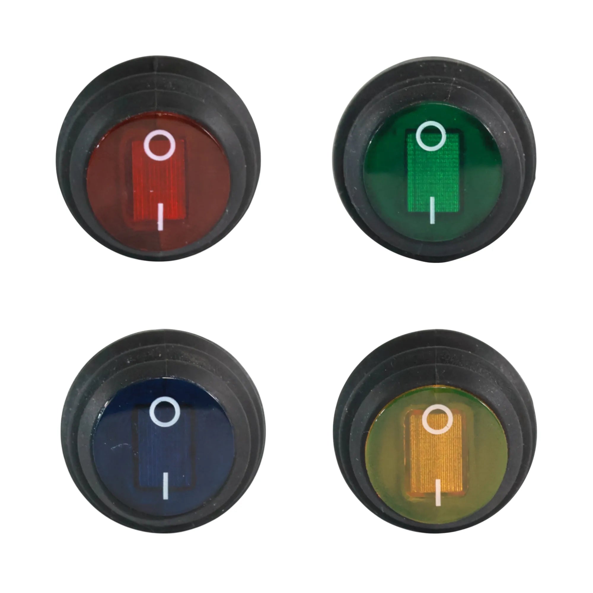 Round Toggle Switch LED Waterproof - (Red, Green, Blue, Yellow ...